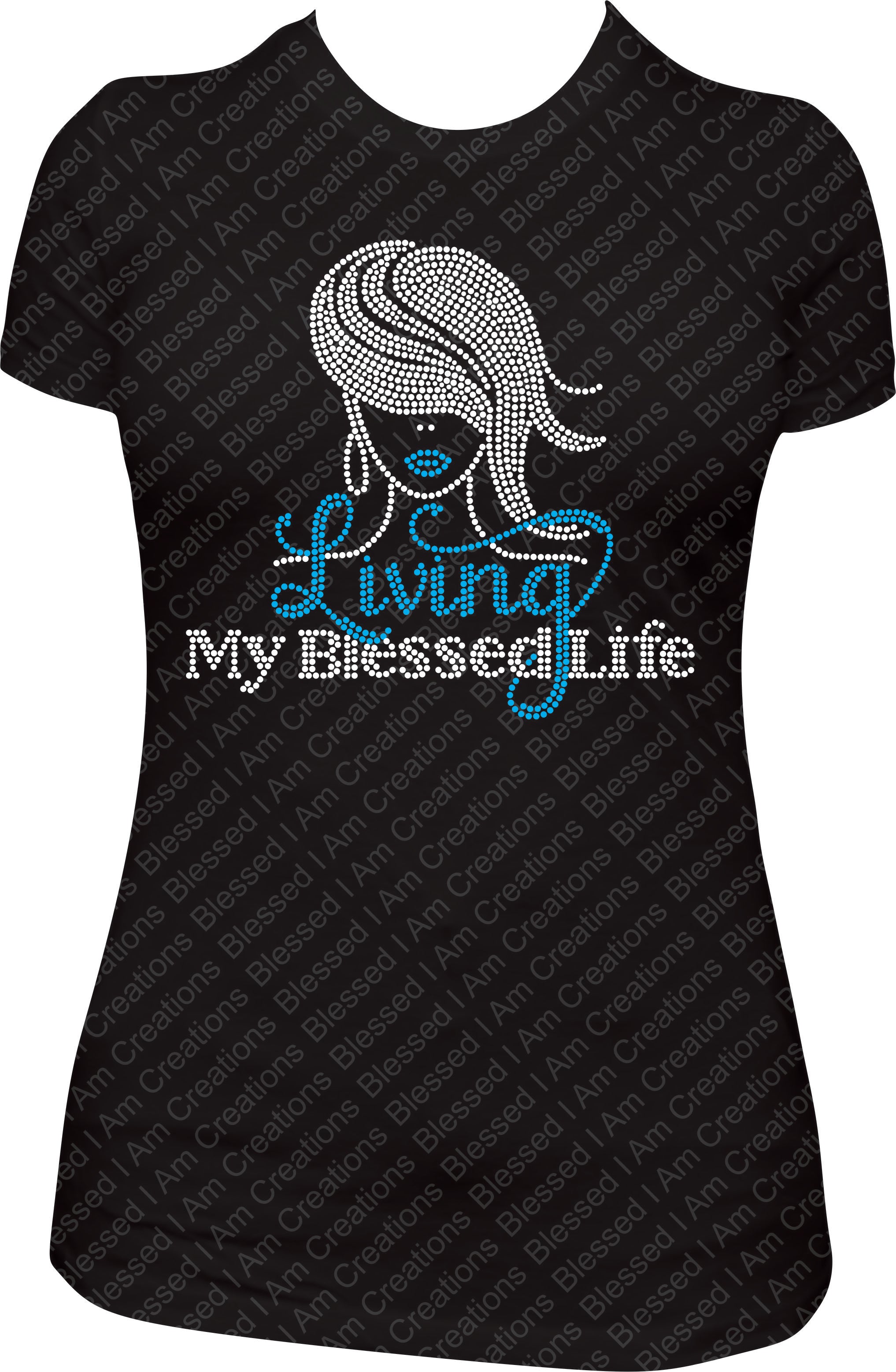 Buy Rhinestone Shirts for Women | Blessed I Am Creations – Blessed I Am ...